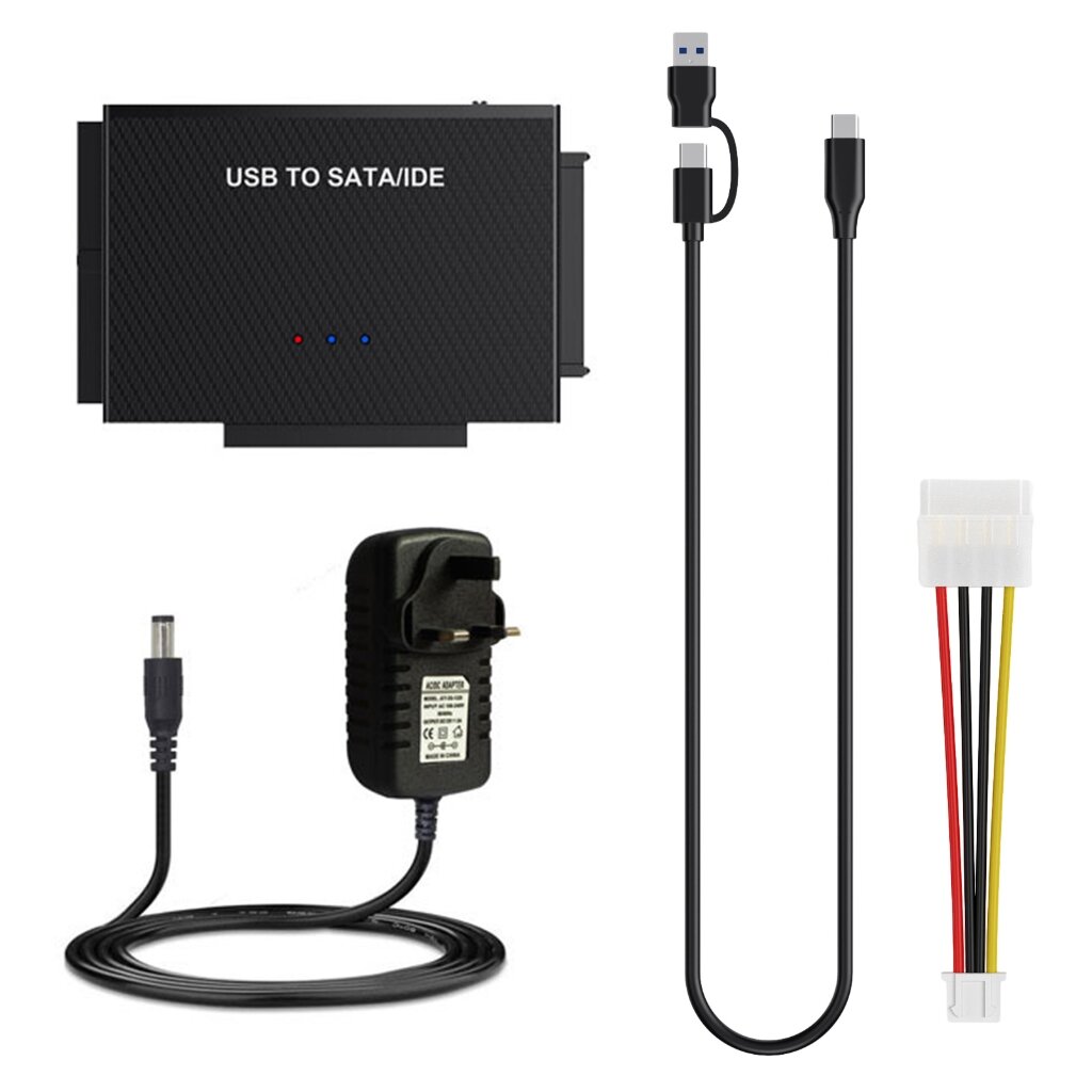 Конвертер жестких дисков USB3.1 в SATA IDE для 2,5-дюймовых 3,5-дюймовых жестких дисков SSD-адаптер