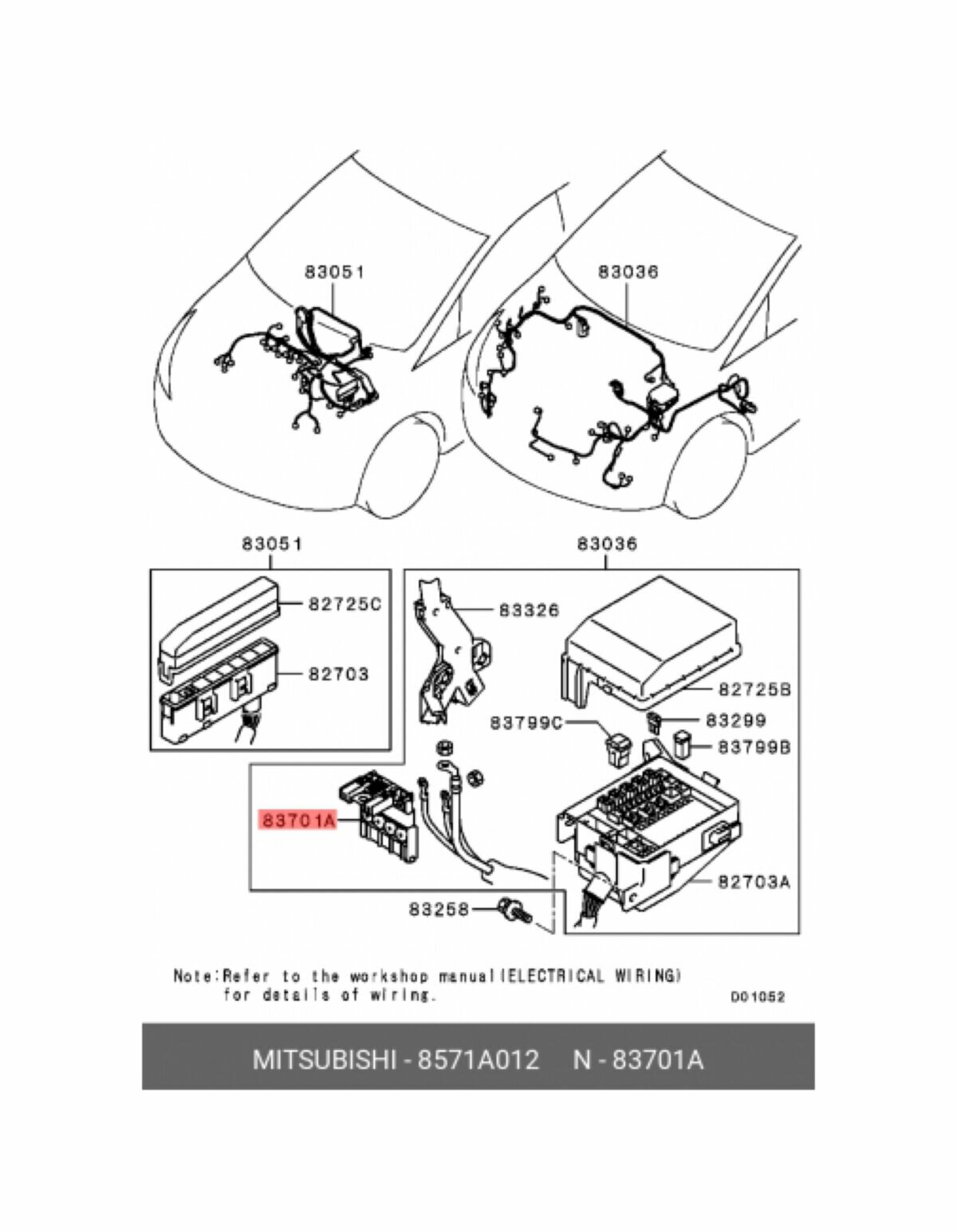 Блок Предохранителей В Сборе(Mitsubishi 8571A012)