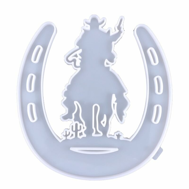 Настенная Эпоксидная Форма В Виде Подковы Ковбойского Рыцаря-прозрачная