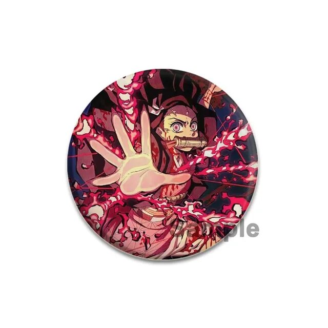 Фигурки аниме Nezuko/Kie/Hanako/Takeo, жесть, значок, сделай сам, мультяшная брошь, булавка для фанатов, коллекция подарков, украшение для одежды