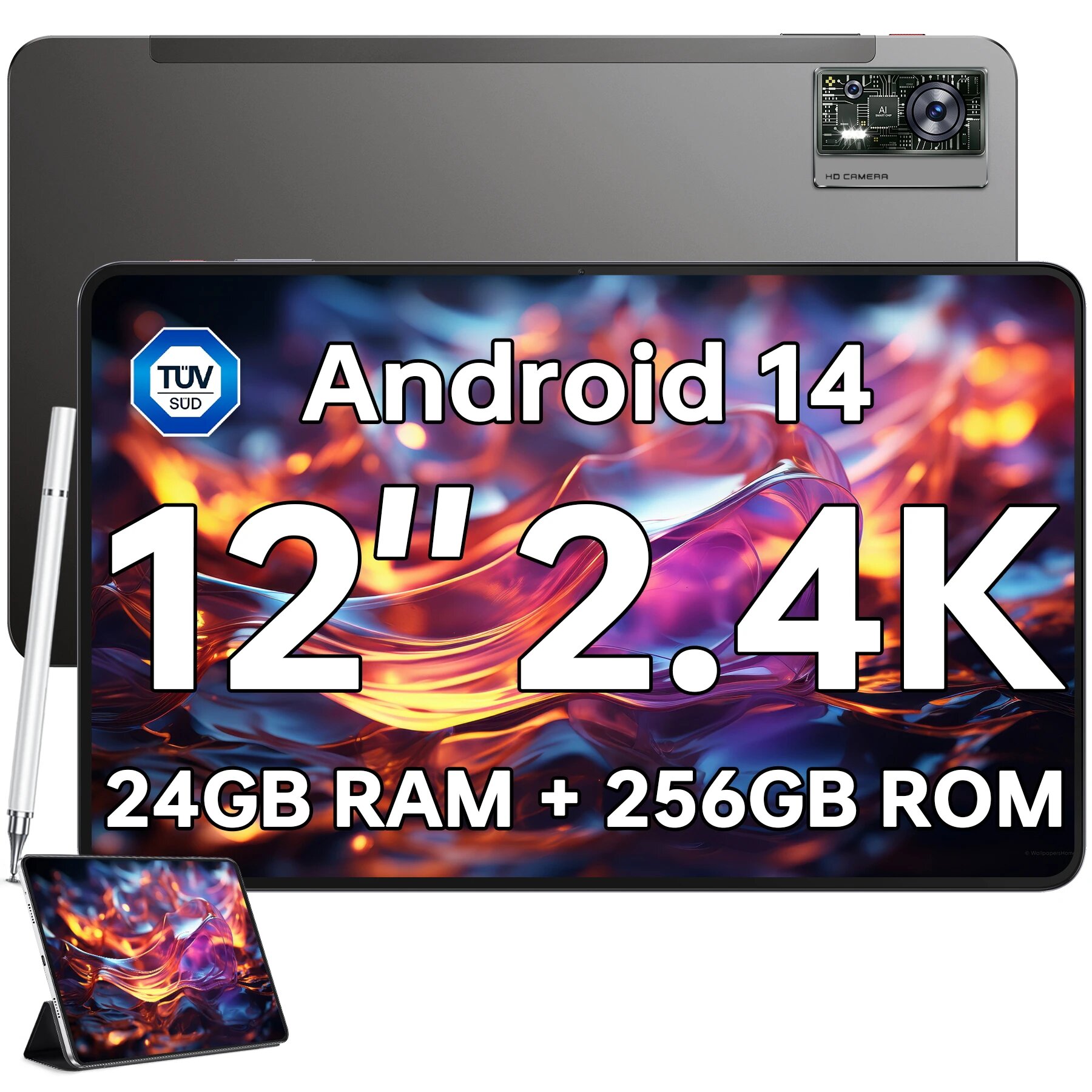 Планшет OUKITEL OT5S Android 14 12 дюймов Серый, grey