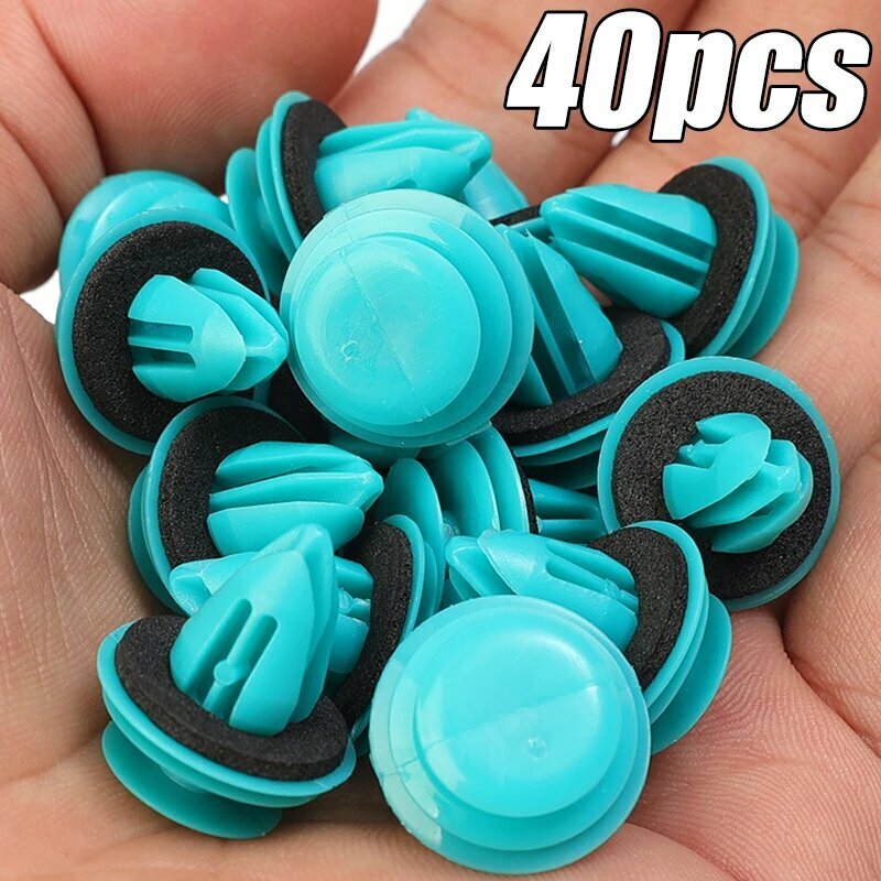 Зеленый нейлоновый фиксатор для Toyota, дверная пряжка бампера, аксессуары для салона 40pcs