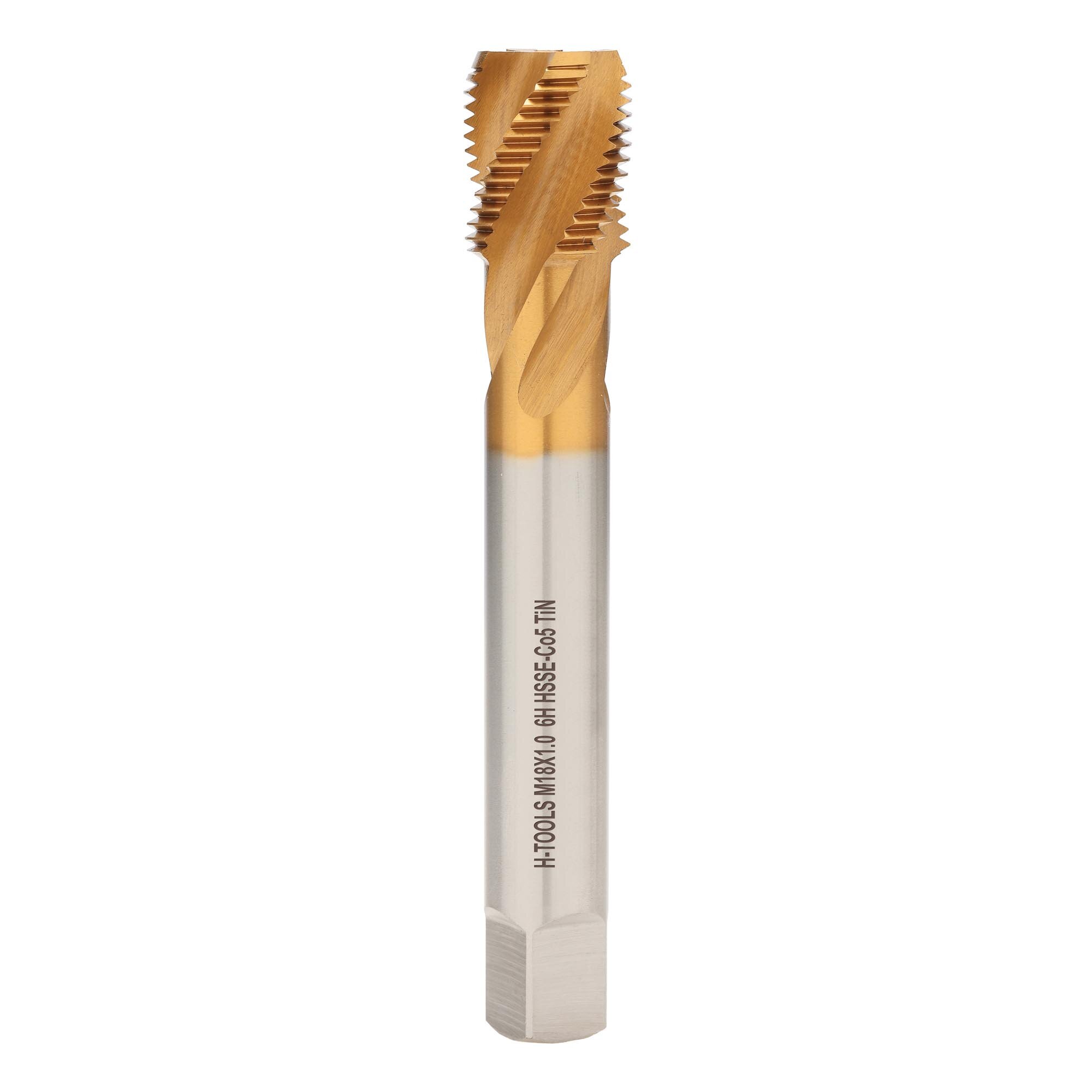 Метчик винтовой машинный H-Tools М18х1,0 DIN374 HSSE-TiN 6h C/2-3P R45 513X01-D2-0183