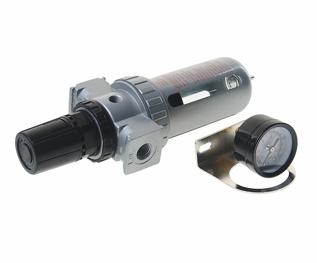 Влагоотделитель 1/4" c индикатором давления пневмосистемы (10Bar,5-60град. 10Мк), арт RFAFR802 ROCKFORCE