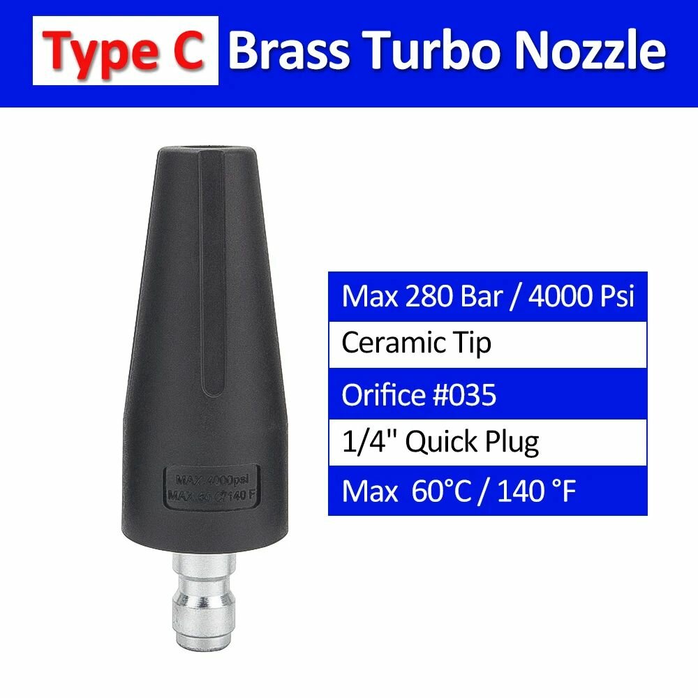 Насадка Dirt Blaster Turbo с 1/4 быстроразъемным разъемом #035 для автомоек высокого, давления