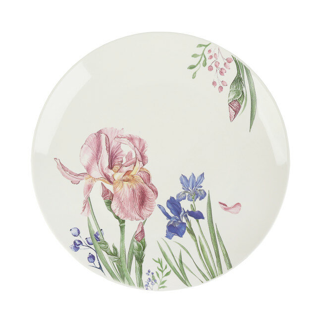 TODELIA Ирисы 27,5см обеденная тарелка костяной фарфор стильная сервировка ужина