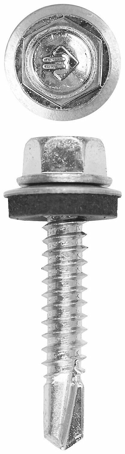 ЗУБР СКМ 38 х 6.3 мм, кровельный саморез, цинк, 1000 шт (4-300310-63-038)