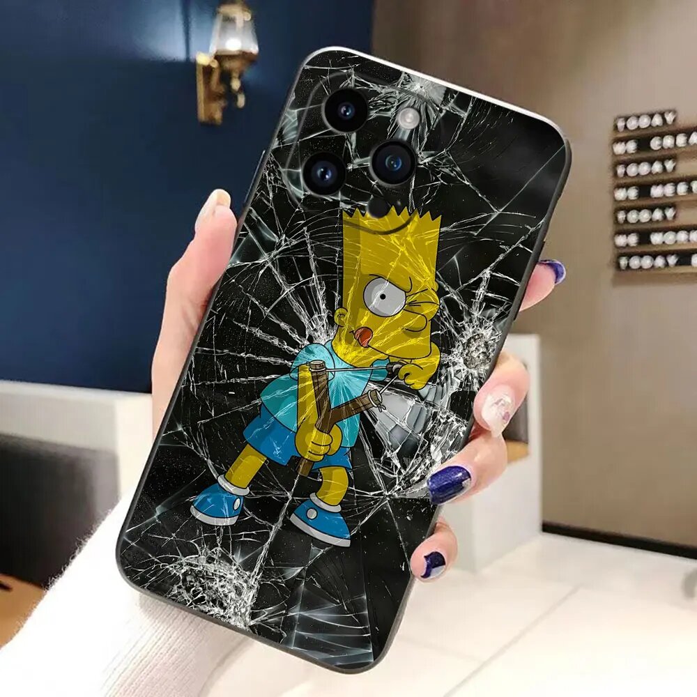 Милый детский чехол для телефона S-Simpsons для iphone 16 15 14 13 12 11 XS Max BSBLA03, iPhone 11
