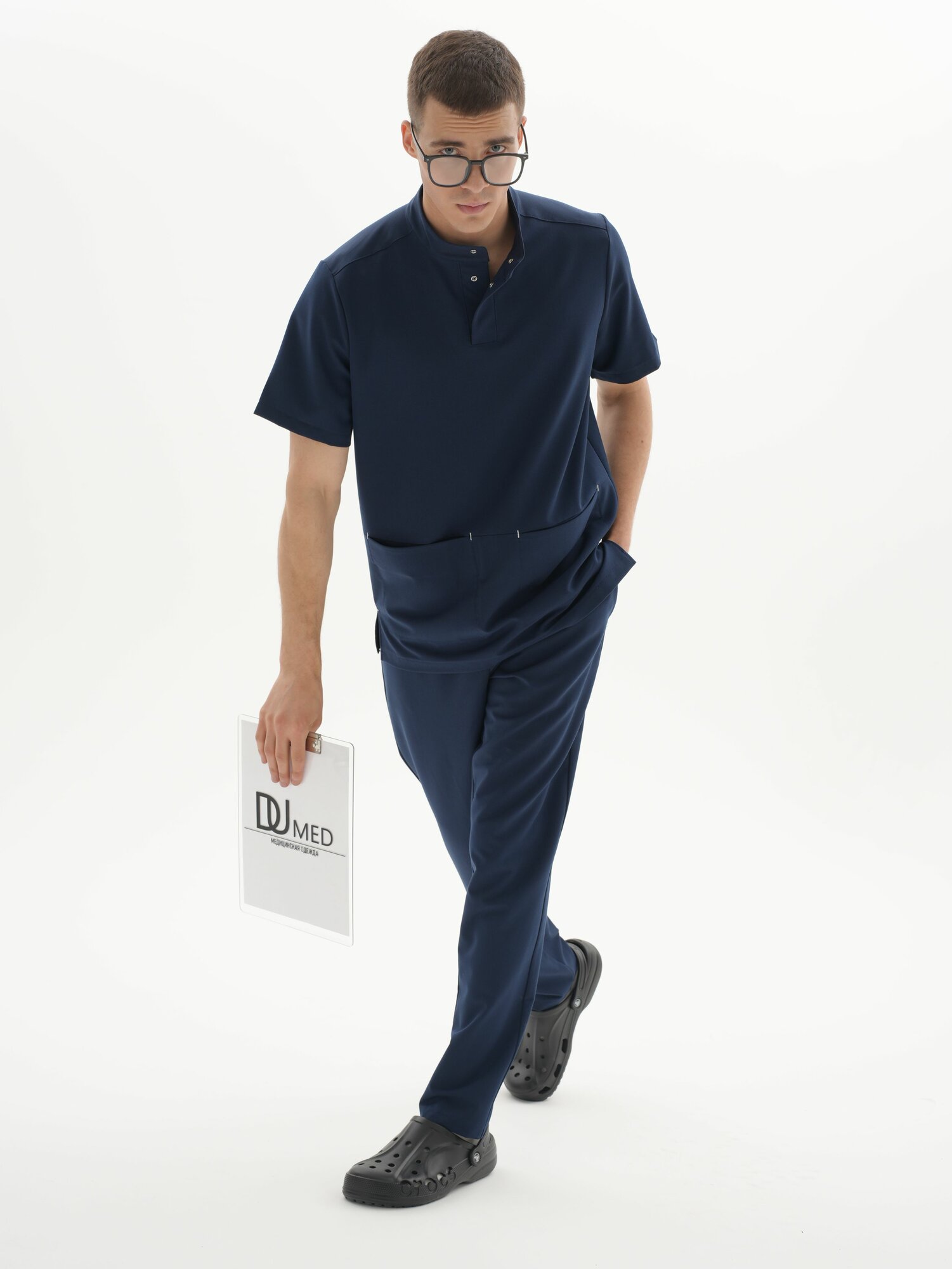 Медицинский костюм DUMED мужской, размер L(52-54), рост 182-188, цвет темно-синий