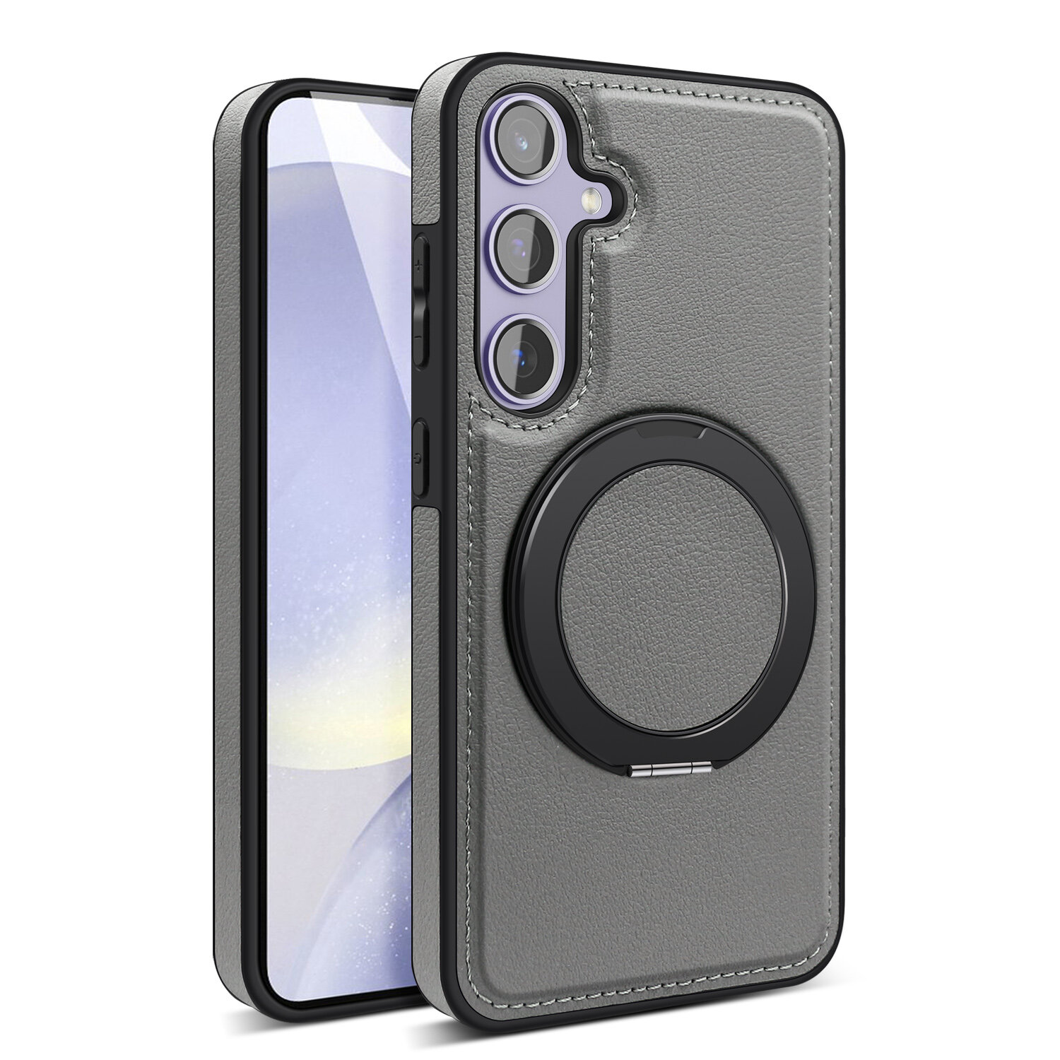 Подходит для Samsung Galaxy S24 / Самсунг Галакси S24 Чехлы для телефонов, подставка, soft touch, накладка, полиуретан (PU), поликарбонат (PC), защита камеры, ударопрочный, усиленные углы, Samsung,