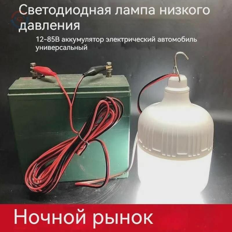 Портативная светодиодная лампа для кемпинга с клипсой и крючком, проводное питание 12 В, компактный туристический фонарь для палатки, рыбалки и походов