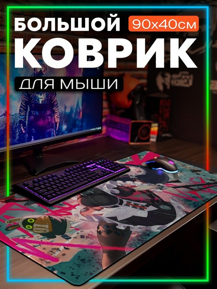Коврик для мыши 90x40 с принтом Игры Zenless Zone Zero (Зенлесс зон зиро, miHoYo, PS, Xbox, PC, Switch) - 6250619