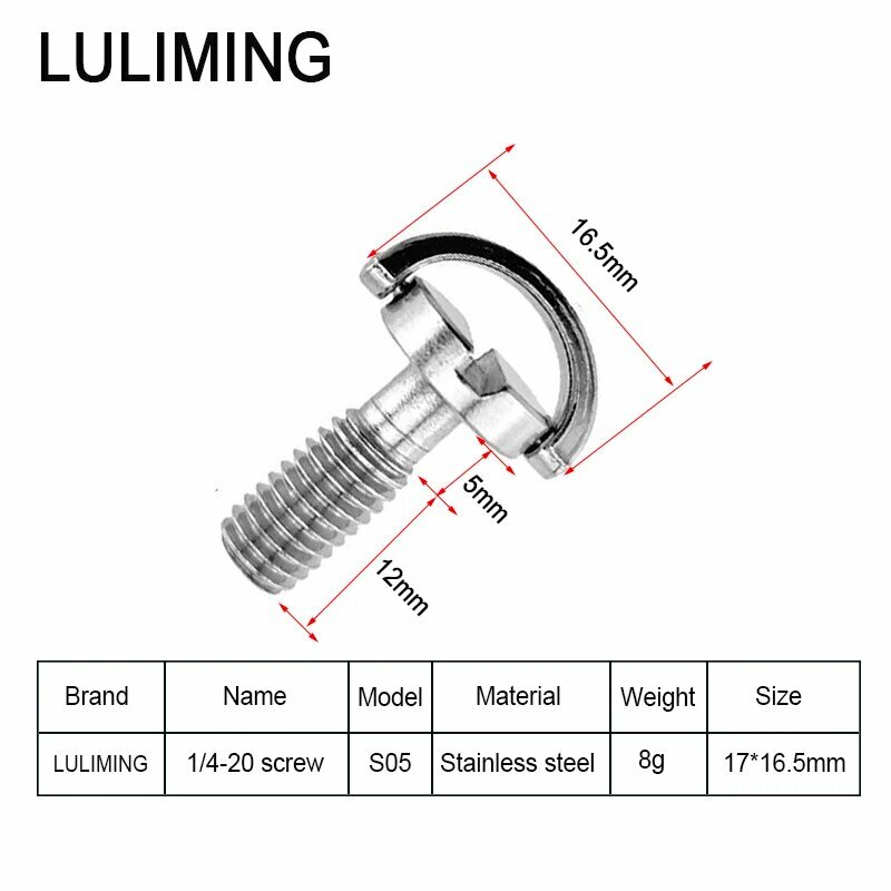 LULIMING Быстросъемный винт для штатива S05 1PC