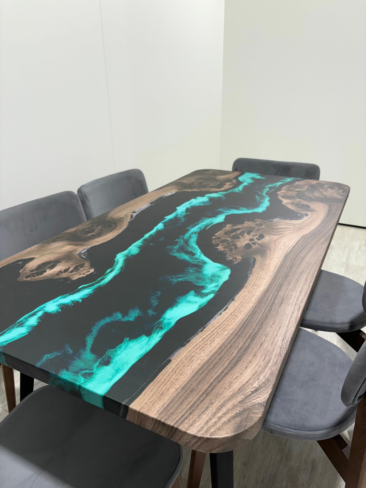 Стол кухонный обеденный прямоугольный дизайнерский лофт THETABLE•RU 120х80 4.9/6.1