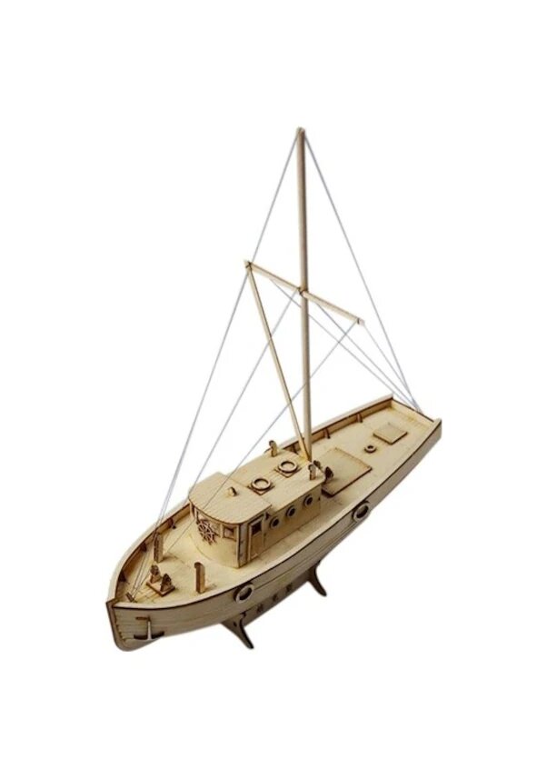 Деревянная лодка, модель деревянного корабля, наборы для сборки модели корабля своими руками, деревянная парусная лодка масштабом 1:50, декоративная игрушка, подарочные наборы для сборки модели, красочный игрушечный корабль для 3–6 лет, менее 1000 деталей