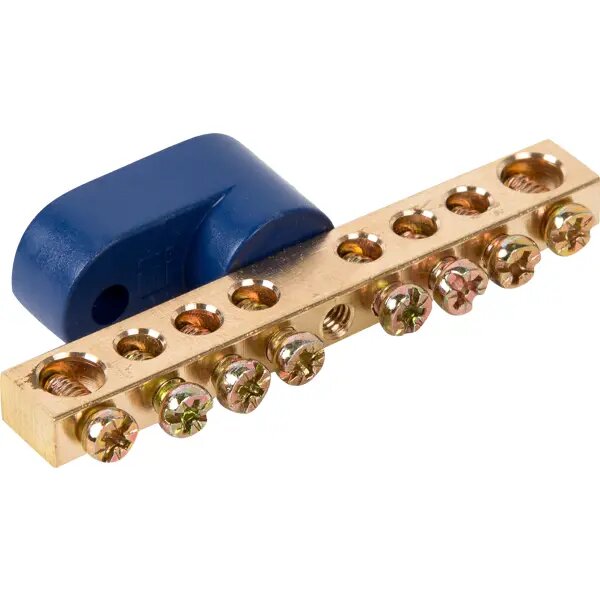 Шина нулевая на одном угловом изоляторе IEK ШНИ 6x9-8