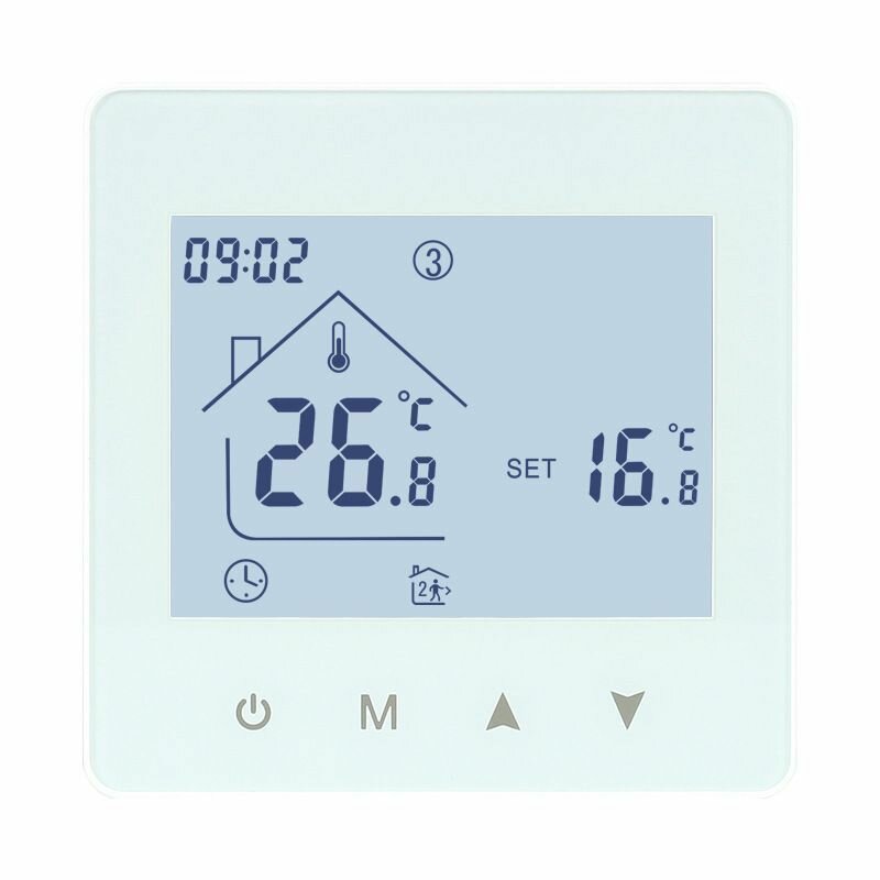 Программируемый газовый котел, беспроводной индивидуальный регулятор температуры, термостат на батарейке АА или подключение к кабелю Type-C
