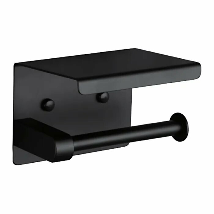 Бумагодержатель с полкой Frap F502-6 цвет-черный, покрытие PVD, латунь, крепление шурупы