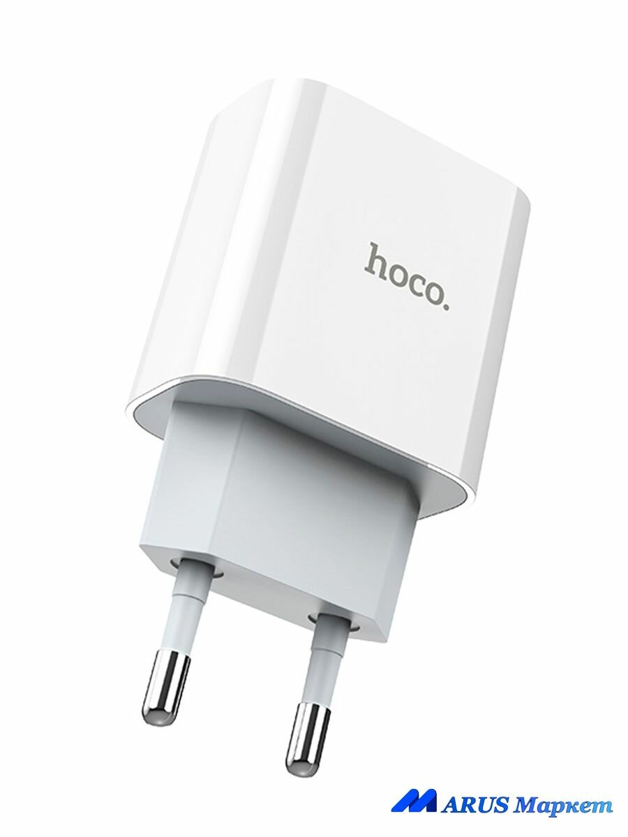 Зарядное устройство сетевое HOCO C76A PD 20W QC3.0 с выходом USB Type-C для быстрой зарядки смартфона и прочих мобильных устройств.