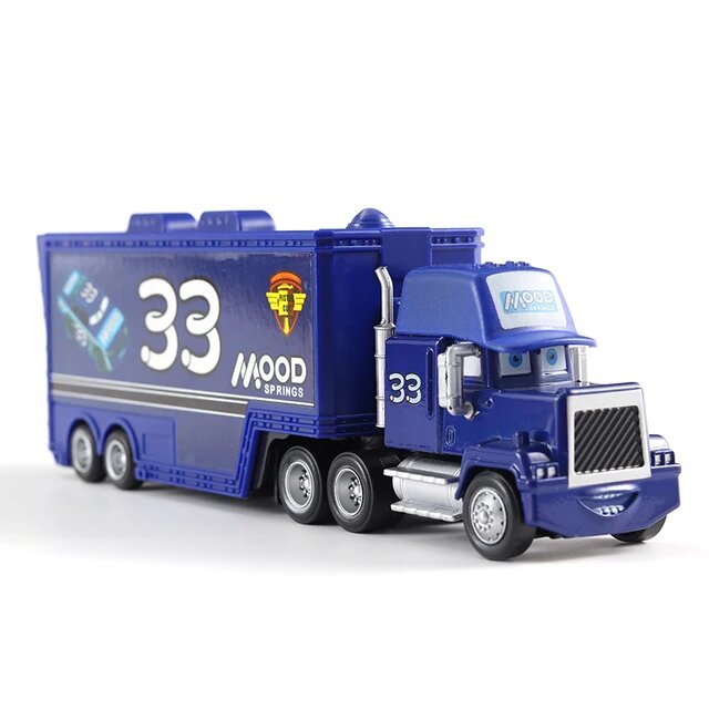 Игрушки Disney Pixar Cars 2/3: Молния Маккуин, грузовик Джексон Шторм, дядюшка Мак, 1:55, литой грузовик с прицепом, модель для детей, подарок