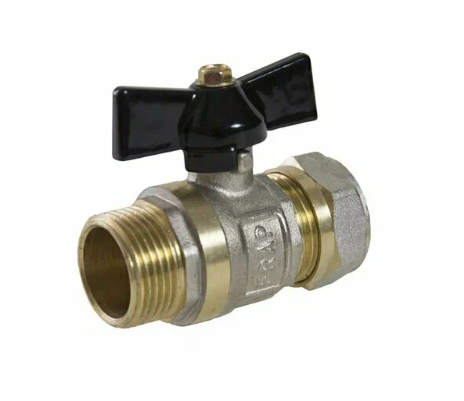 Кран шаровой Frap FR402, 16x3/4 дюйма, ручка-рычаг, серебристый FR402-16*3/4M F252.1605