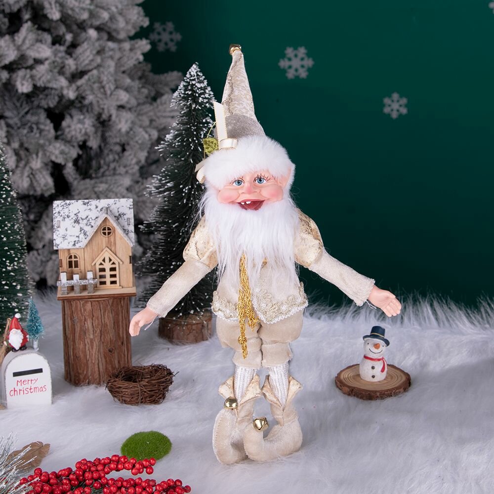 Рождественские мальчик эльфы 40 см кукла новогодняя