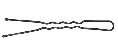 Шпильки для волос DEWAL Pro, волна 60 мм, 200 гр, в коробке, металл (мягкие), черные