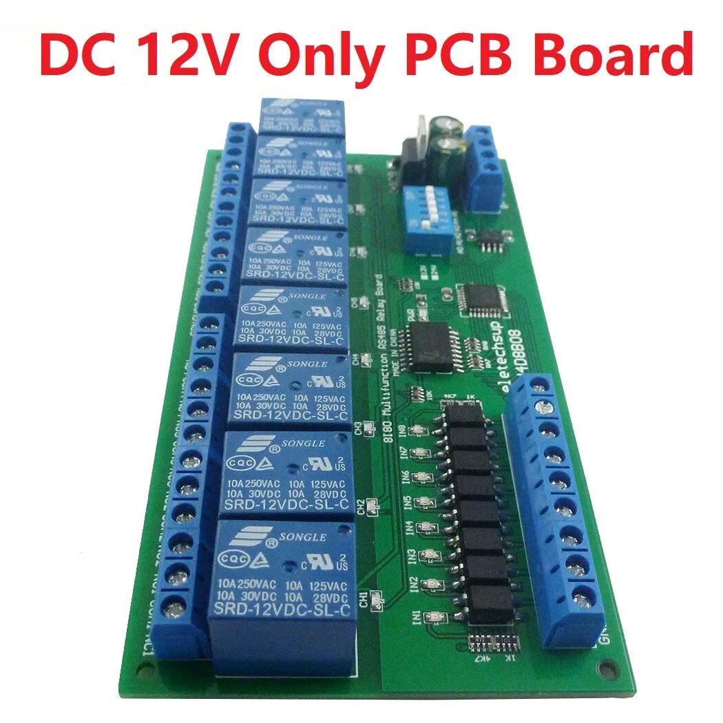 Релейный модуль 8IO 12V Modbus RTU eletechsup