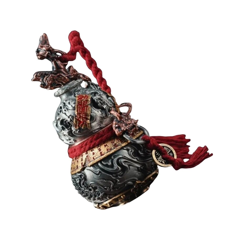 Даосские талисманы Фигурка из Тыквы, Символизирующая Удачу и Духовные Благословения, Изысканно Изготовленные Вручную из меди