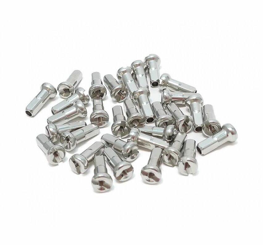 Ниппель вело для спиц 12мм(цена за уп.144шт) хром