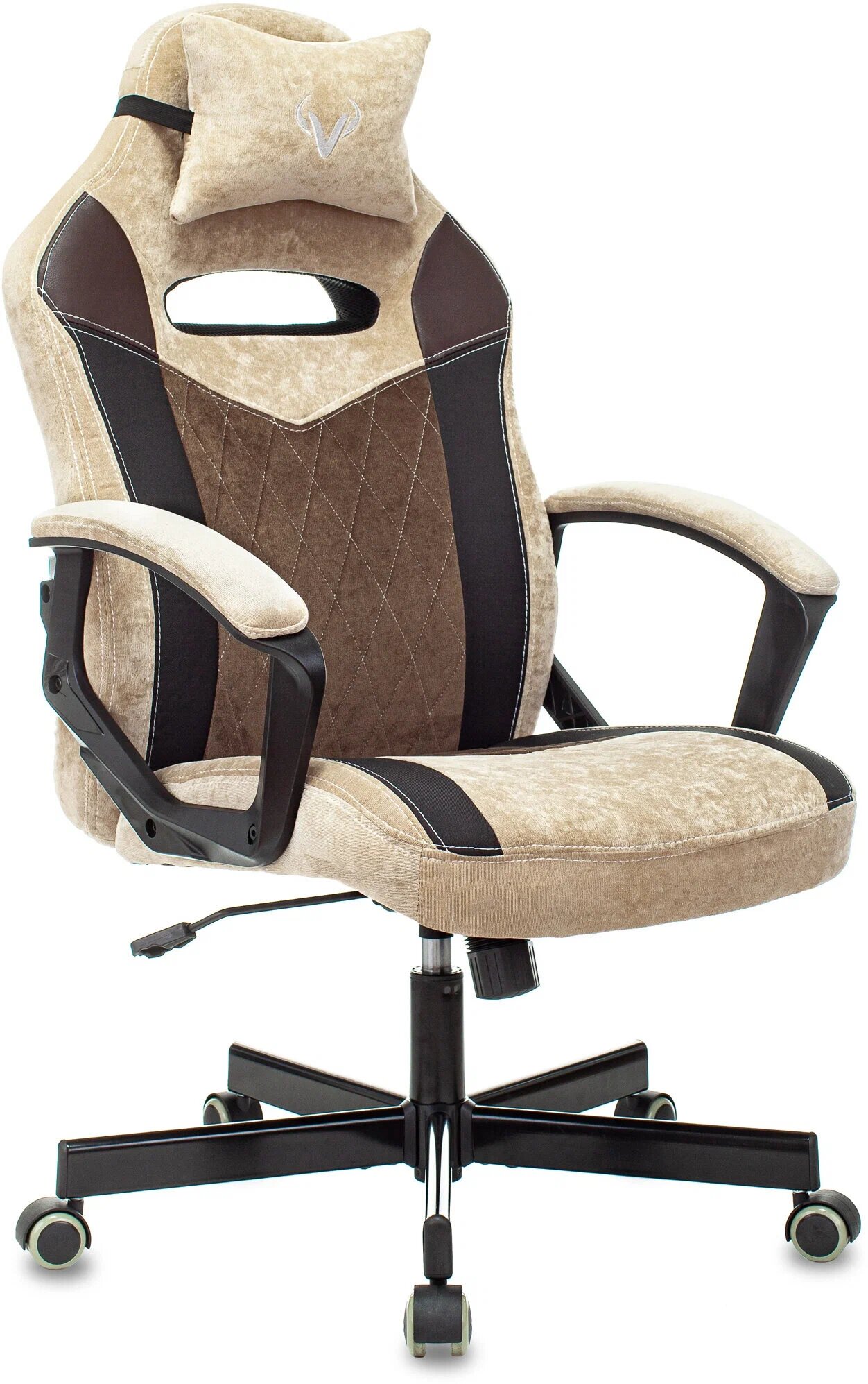 Кресло игровое Бюрократ VIKING 6 KNIGHT BR FABRIC коричневый , крестовина металл