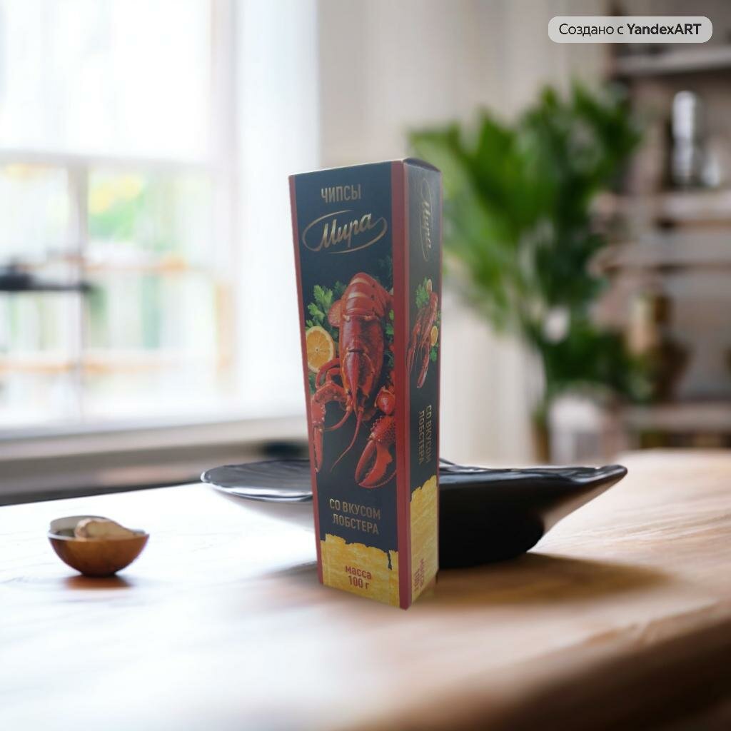 Чипсы Мира, вкус лобстера, картофельные, натуральные, без ГМО, 5х100г