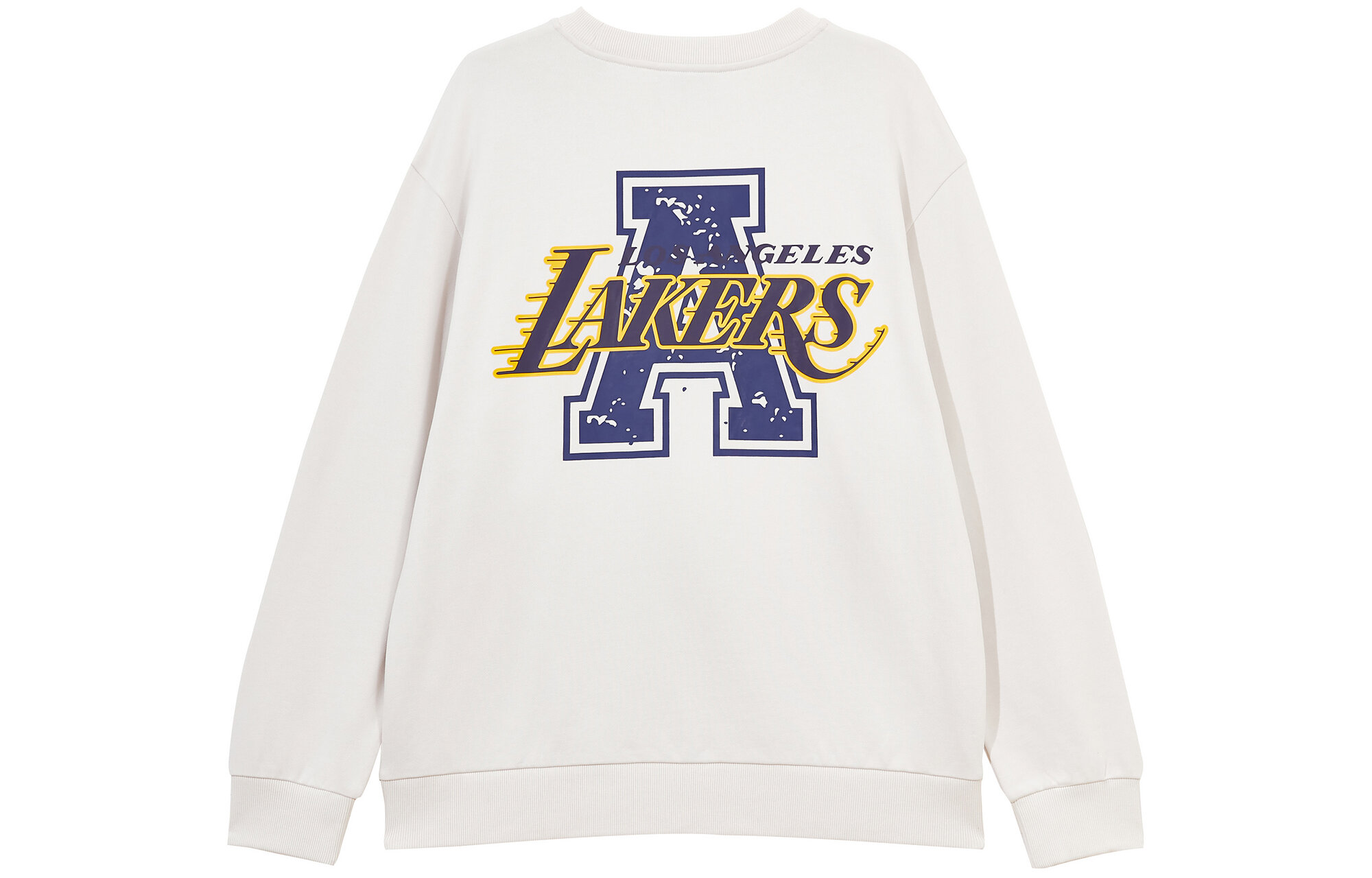 Атласная толстовка унисекс JACK&JONES NBA Los Angeles Lakers 5336662, белая L EU
