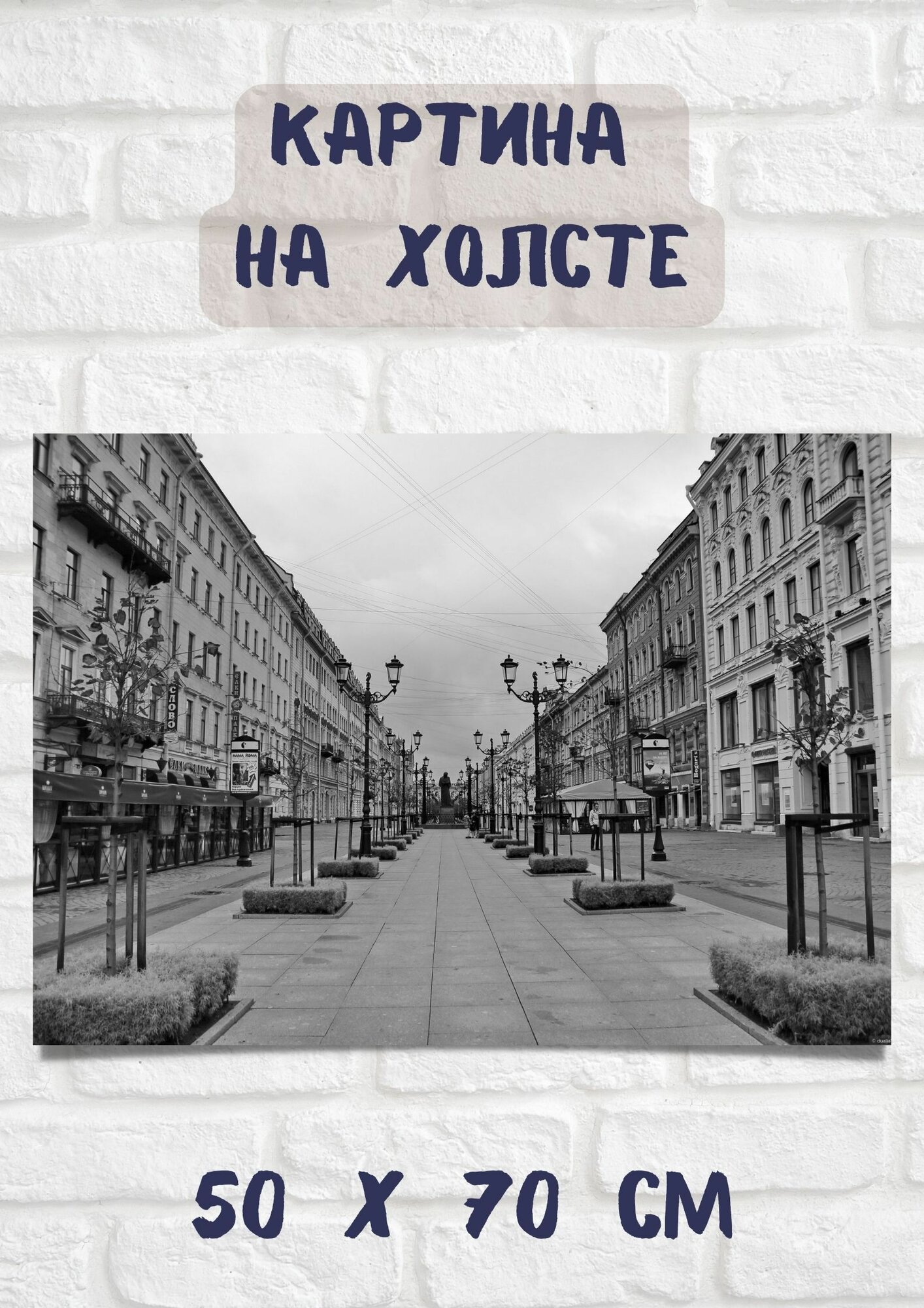 Картина с улицам Санкт-Петербурга / Фотокартина интерьерная - улица СПб