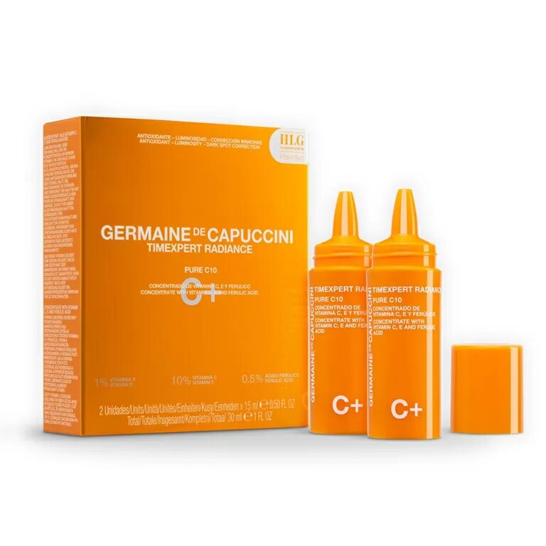 GERMAINE DE CAPUCCINI TE Radiance C+ Эмульсия Pure C10 концентрированная с витаминами С, E 2*15 мл