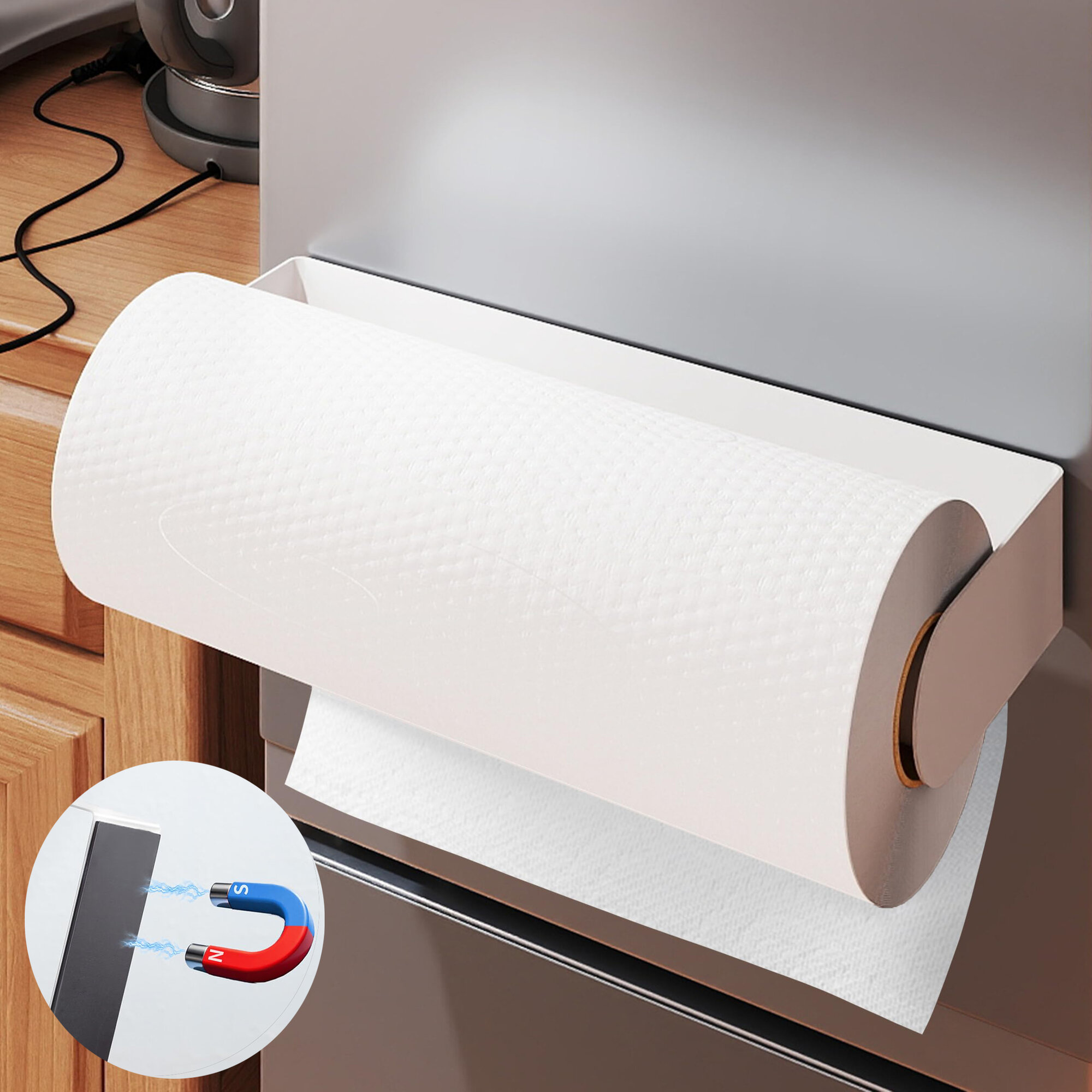 Держатель для бумажных полотенец подвесной. Магнитный кронштейн. нержавеющая сталь.