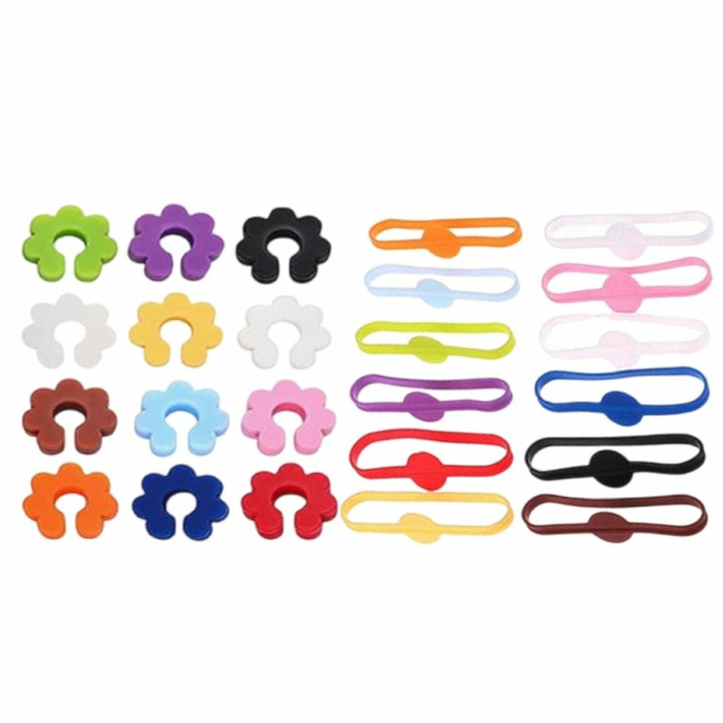 Нескользящие силиконовые маркеры для бокалов, - 1