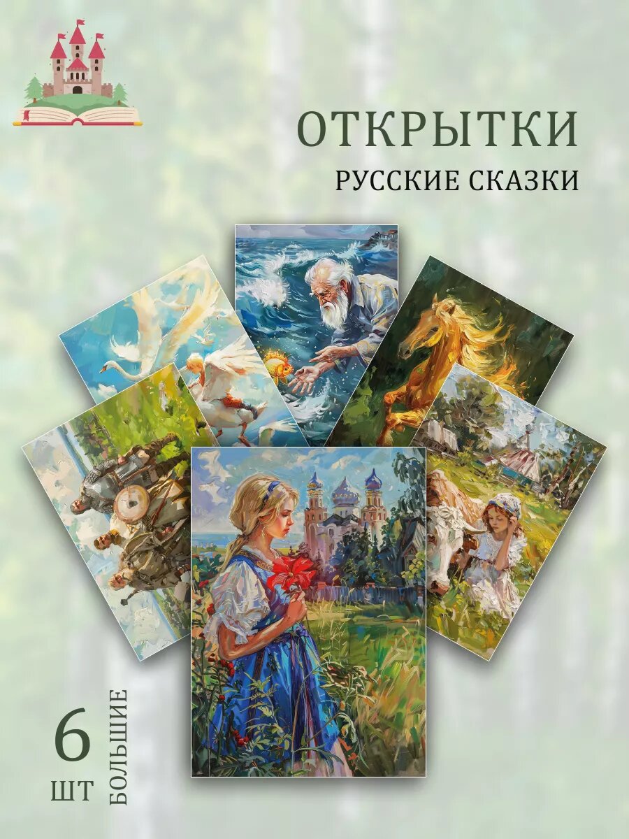 А6 Открытки русские сказки в рисунках Самые лучшие большие открытки формата А6 в нашем мгазине Обнимай словами