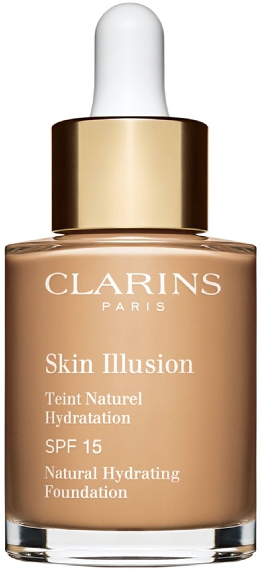 Clarins Осветляющая увлажняющая основа SPF 15 Skin Illusion Natural Hydrating Foundation 30 мл оттенок 110N Honey
