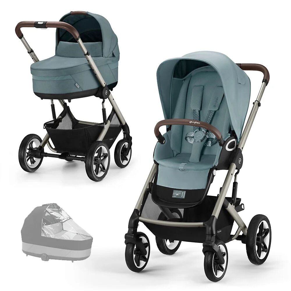 Детская коляска 2в1 Cybex Talos S Lux, цвет Stormy Blue TPE CRC (Бирюзовый), артикул производителя 524002547