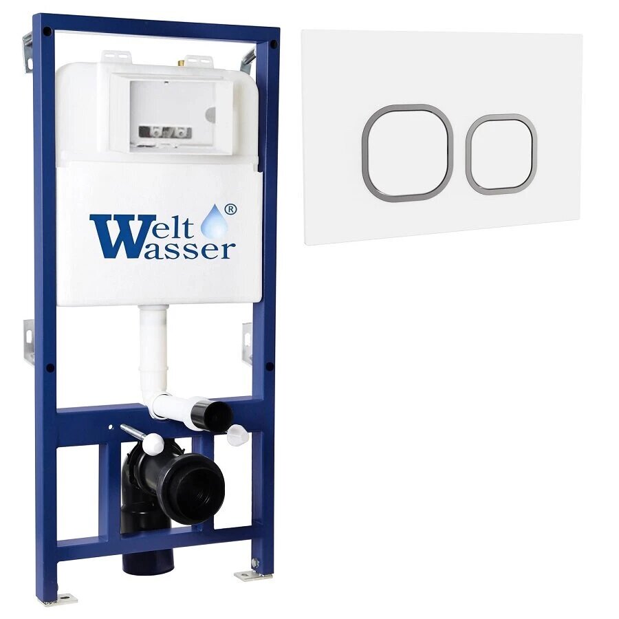 WW BAMBERG 525 WT Инсталляция для унитаза. Черная кнопка.