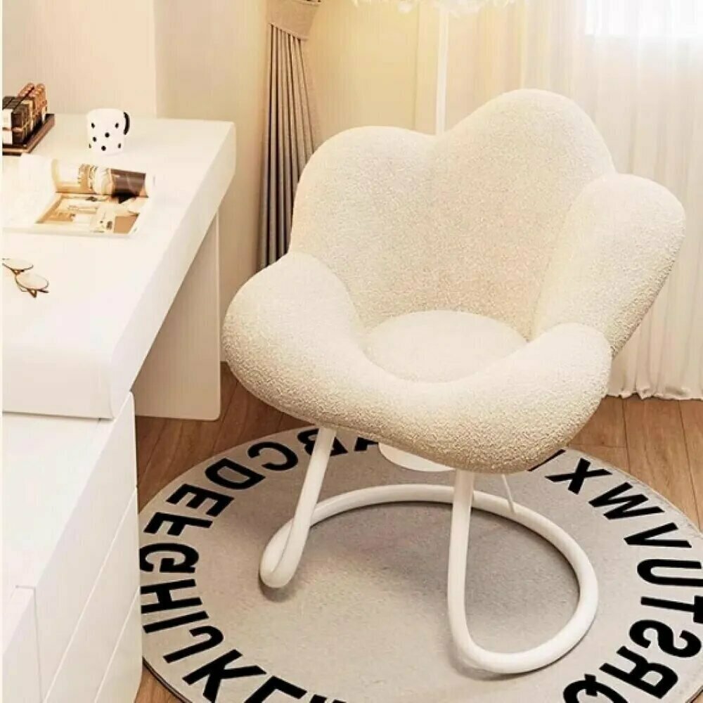 Стул, для туалетного столика, металл, белый, Таблетки для макияжа спальни для девочек комод стулья