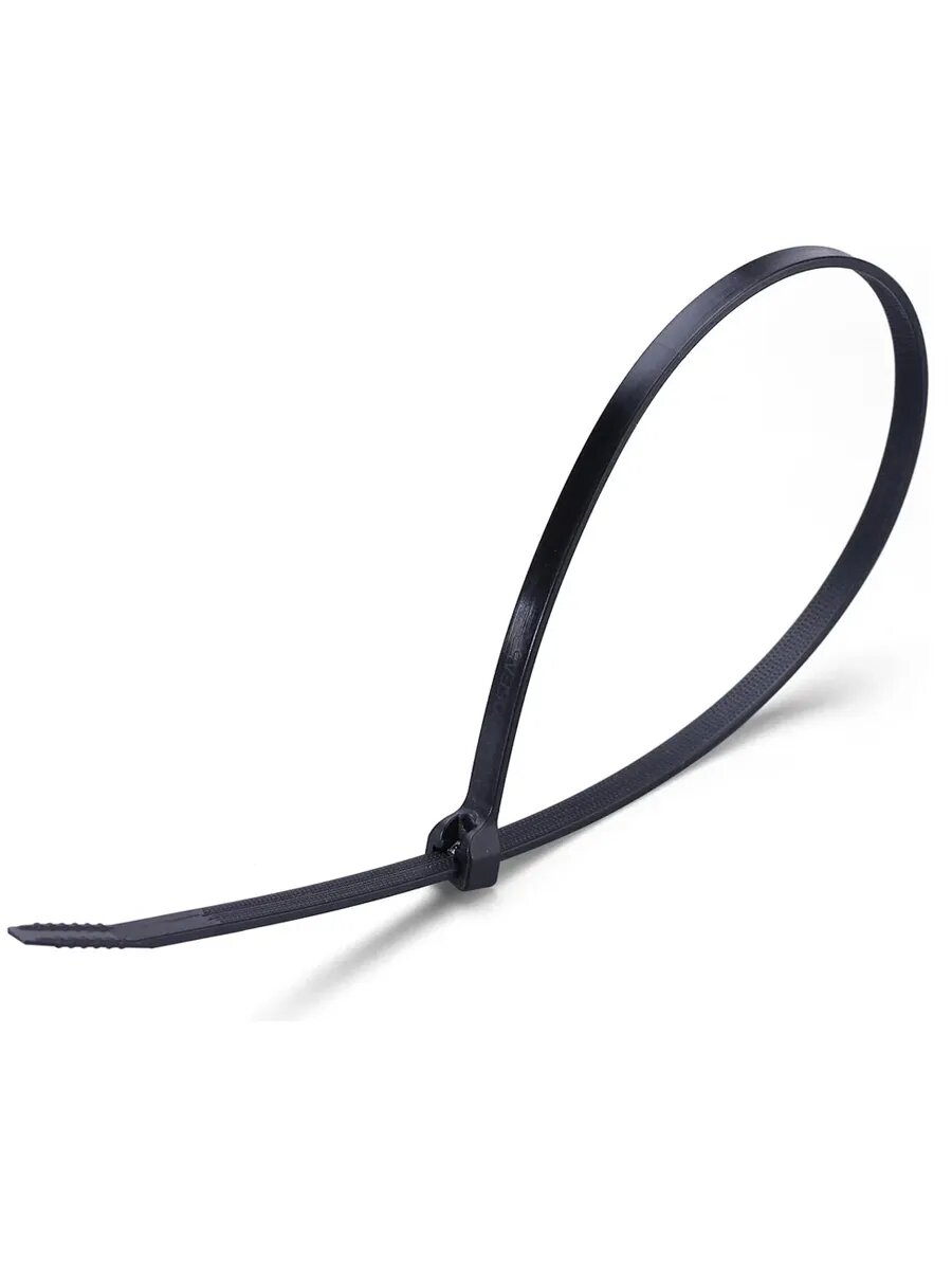 Стяжки крепежные с металлическим зубом КСЗ 5x300 мм, черные {61338} 100 шт/1 упак