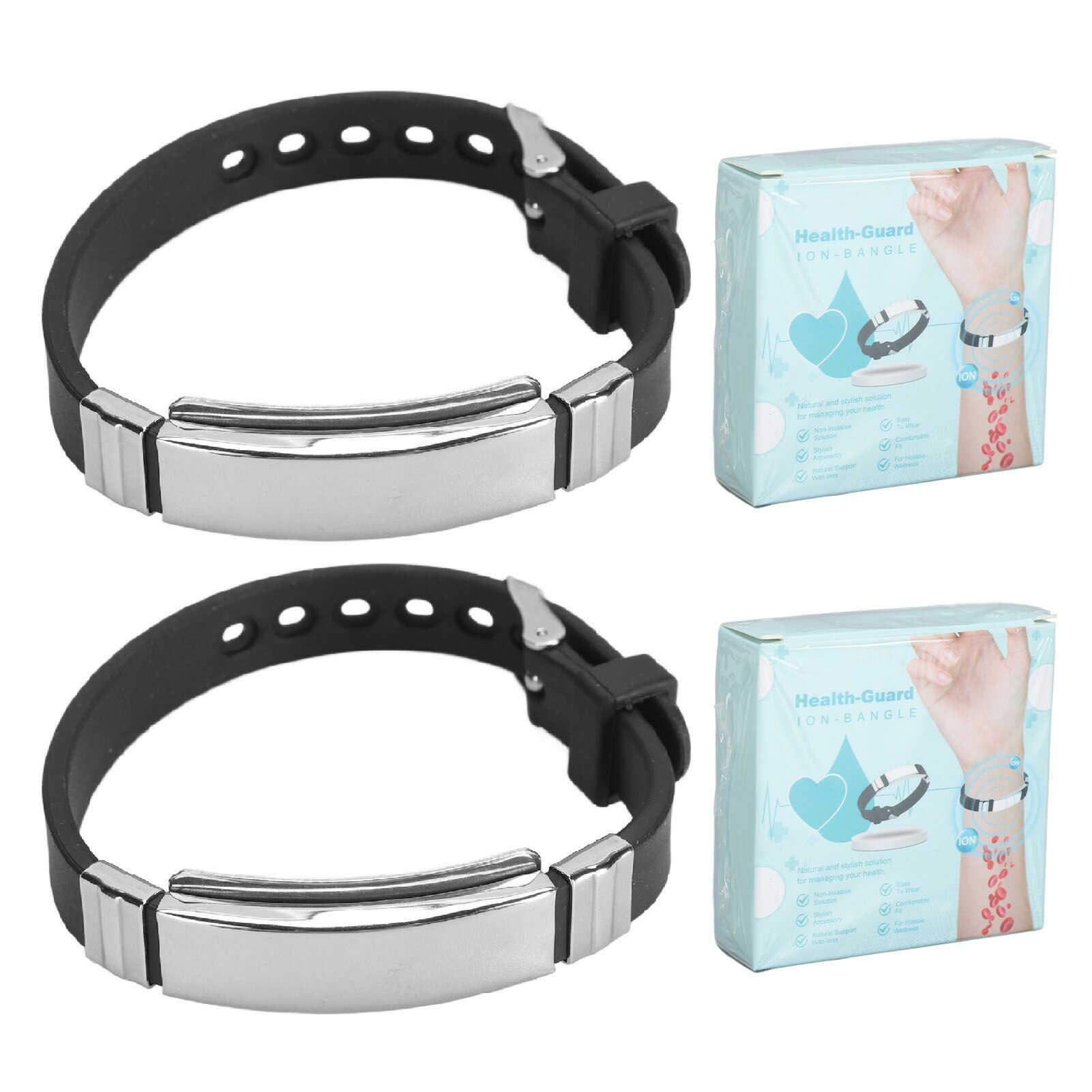 Браслет Ions для здоровья, баланса и снятия стресса. Стальной силиконовый браслет для уменьшения дискомфорта в теле, энергетическая поддержка.