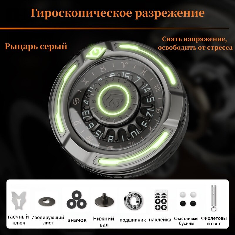 Мини-спиннер для снятия тревожности, роскошный крутой светящийся волчок, игровой стол, гироскоп, антистрессовая игрушка