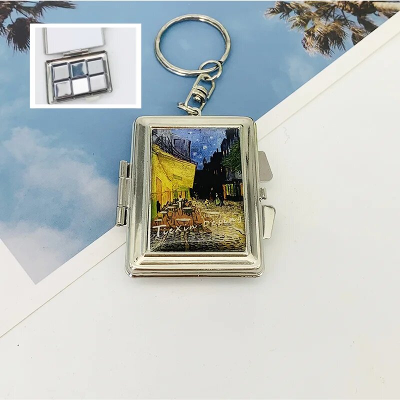 Пустая мини-палитра для акварели, металлическая, 6 сеток A