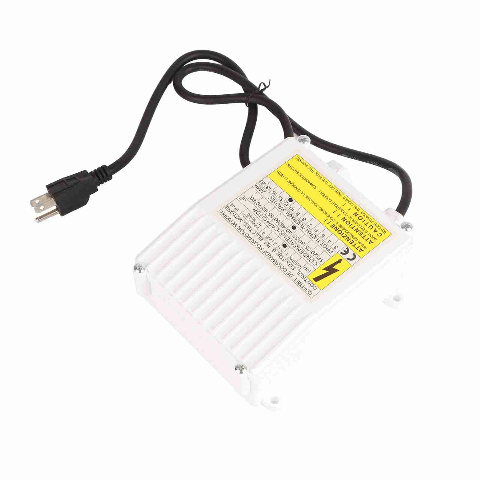 Коробка управления насосом Bulit в контроллере выключателя с цепи тепловой защиты для глубоких скважинных погружных всасывающих насосов 1,1 кВт 1,5 л. с. 60 UF 25A US Plug 110 В