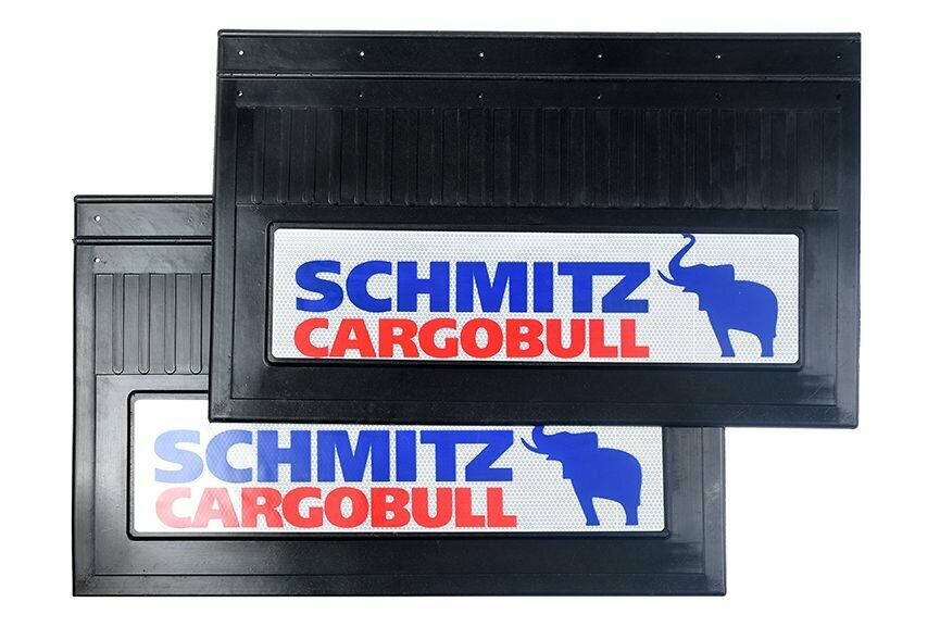 Брызговики прицепа задние светоотражающие SCHMITZ "CARGOBULL + слон" 585*365(комплект) резина