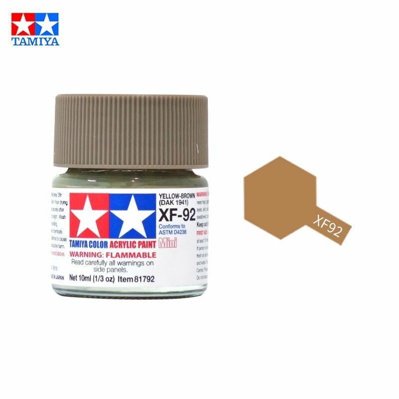 Tamiya XF1-XF93 Покраска моделей Водяной лак матовый 10 мл