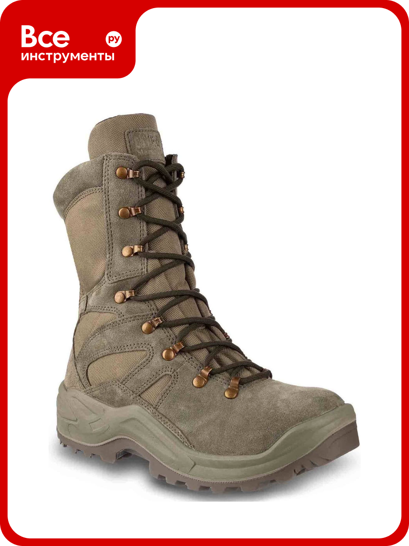 Ботинки с высокими берцами Dave Marshall URSUS "кобра", нат. кожа/текстиль, цвет: хаки БОТ386.22 Хаки/42, выполнен